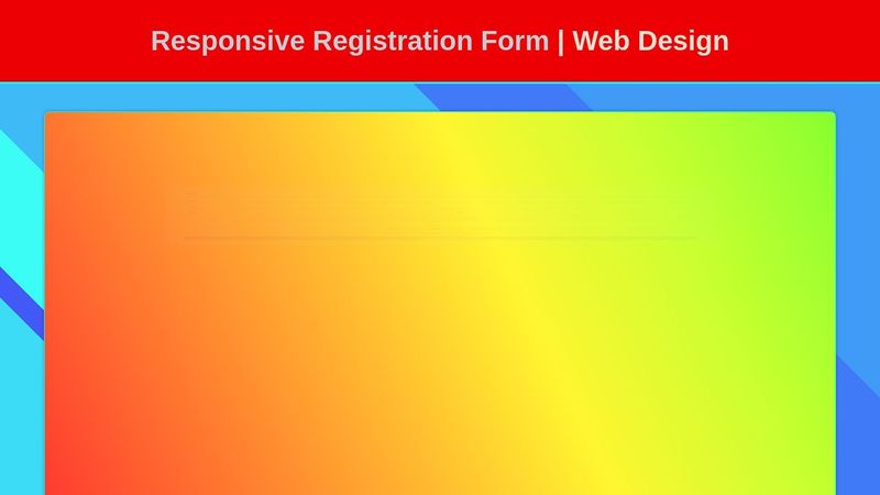 Responsive Registration Form