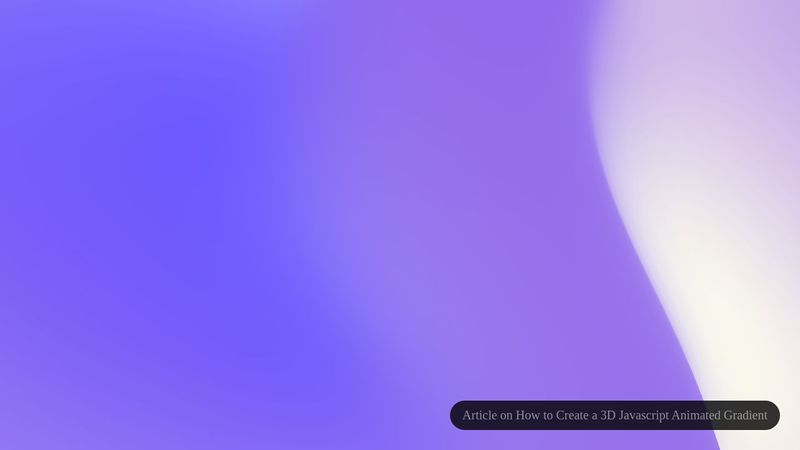Javascript WebGL Animated Folding Gradient Effect
