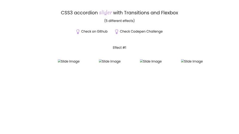 CSS3 accordion slider with Transitions and Flexbox