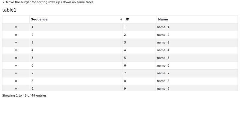 datatables - smooth scroll, reorder