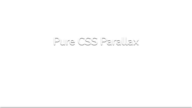 Pure CSS Parallax Scrolling