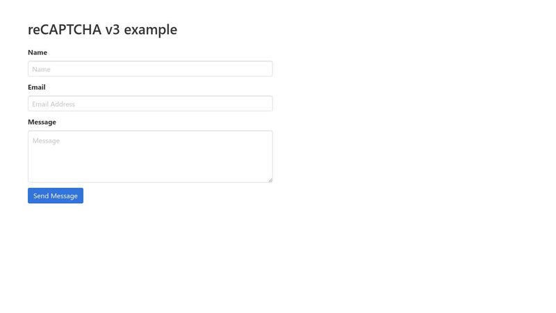 recaptcha V3 form