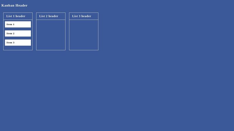 html css JS Kanban