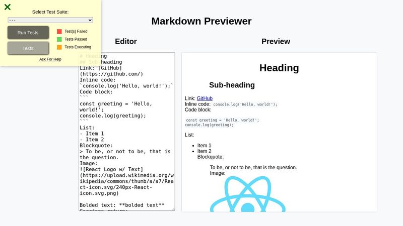Markdown Previewer App