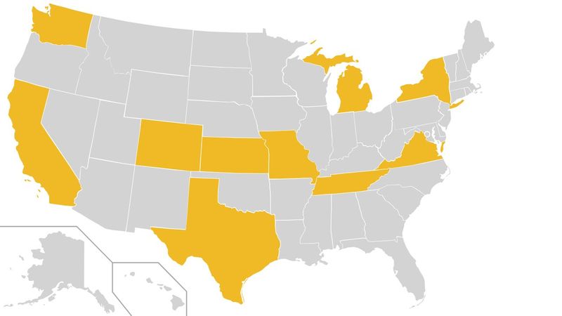 Interactive US / States Map - SVG - Hover - CSS