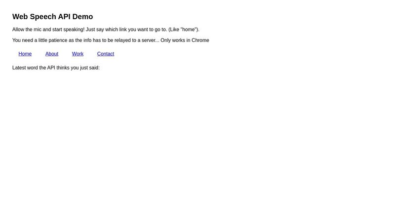 Web Speech API Demo