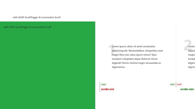 GSAP + LocomotiveScroll + Horizontal pined + ScrollTrigger