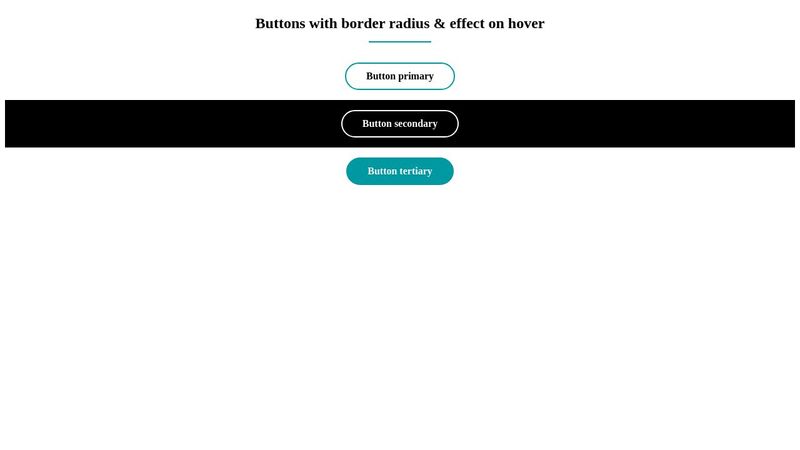 Buttons with border radius & effect on hover