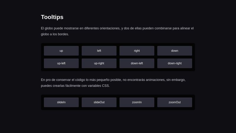 Tooltips pure CSS