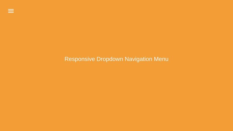 Responsive Dropdown Navigation Menu