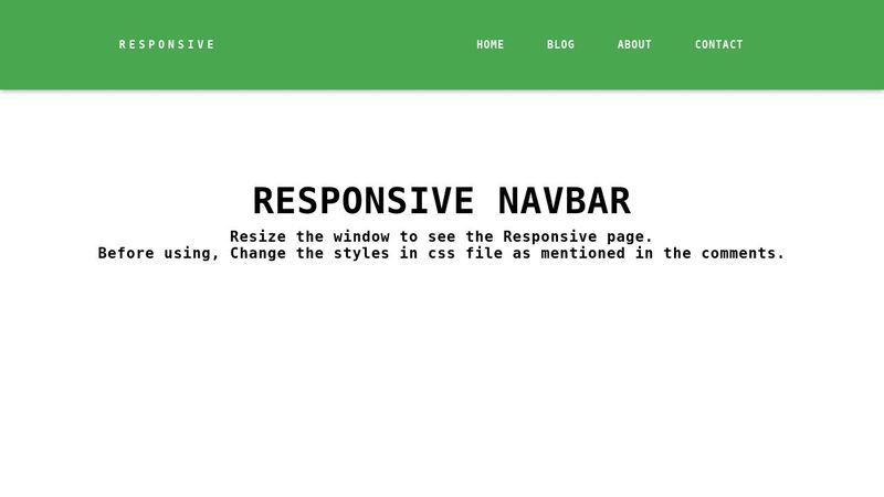 Responsive Navbar - Navbar