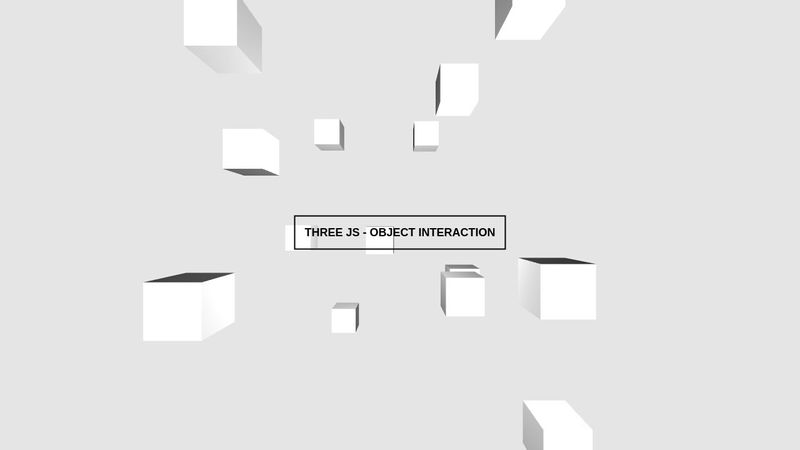 3D object interaction using THREE JS and GSAP