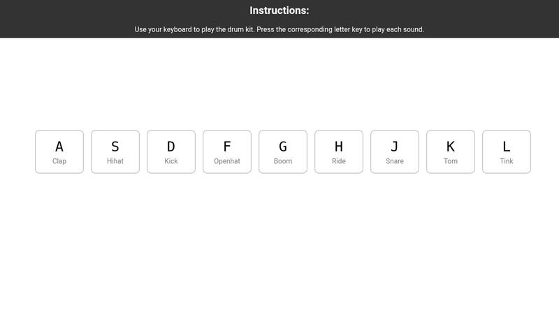 Javascript30: Day 1 - Drum kit