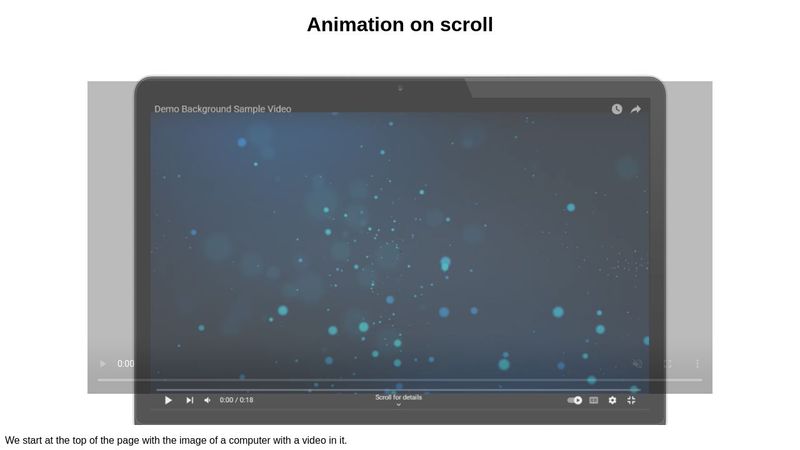 image zoom-in zoom-out animation with video