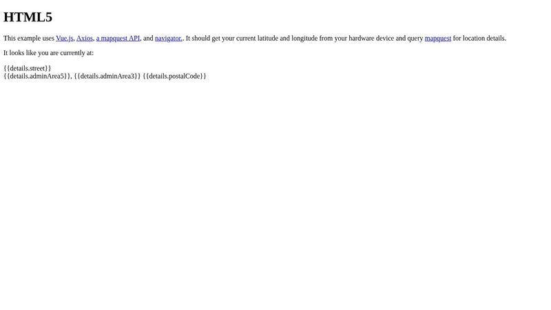 HTML5 Geolocation (how to get a street address)