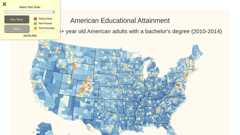 Choropleth Map for freeCodeCamp Data Visualization