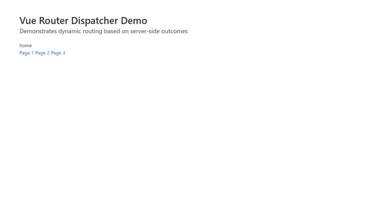 Vue Router Dispatcher Demo