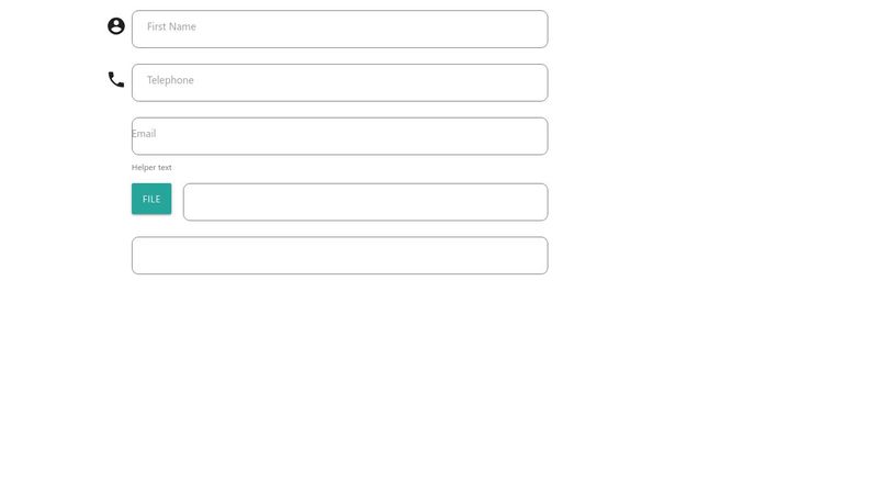 Materialize Rounded input forms