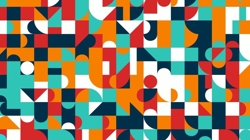 Shapes in a grid (Move your mouse)