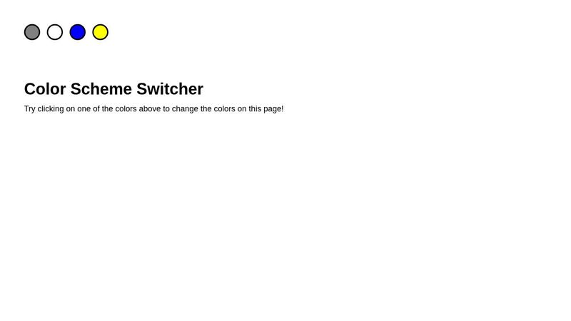 Color Scheme Switcher - Pure JS