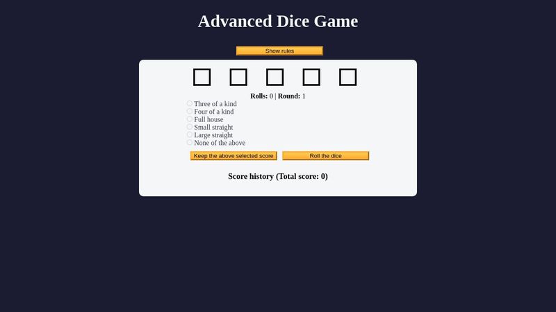 Review Algorithmic Thinking by Building a Dice Game: Step 12