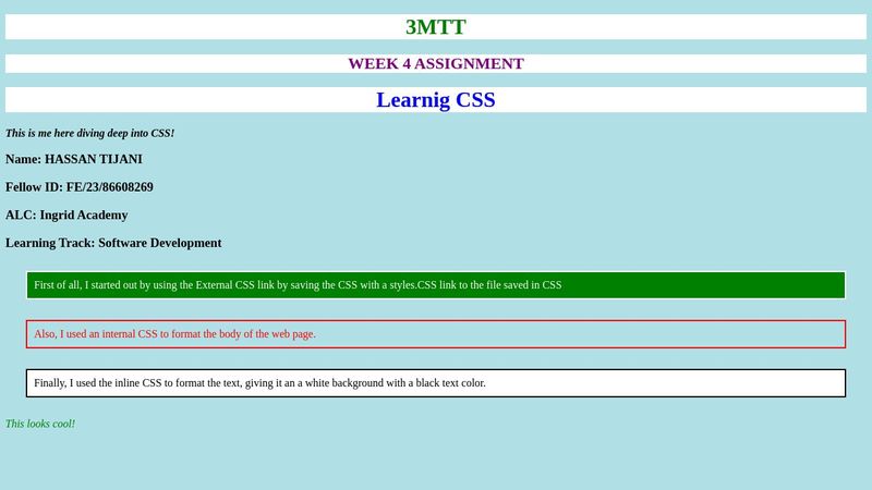 Learning CSS