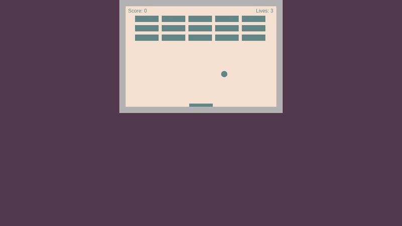 Pure JS Brick Braker Game with Canvas