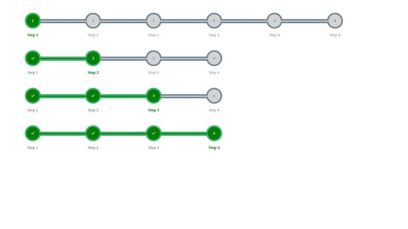 CSS Responsive Progress Steps`