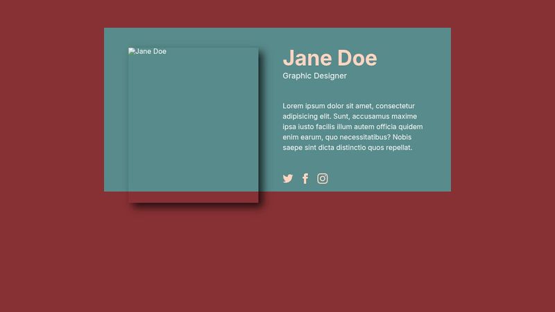 Profile Page with CSS Grid Overlap