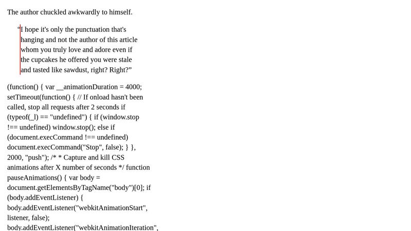 Hanging Your Punctuation