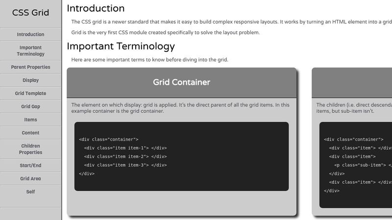 FCC Technical Documentation Grid