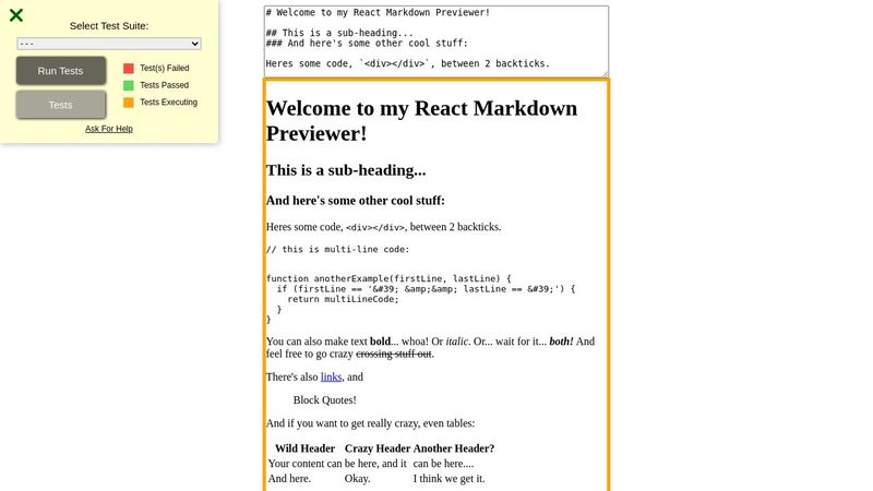 React Markdown Preview