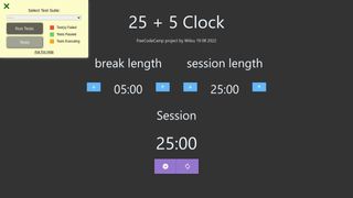 25 + 5 Clock ReactJS & Materialize