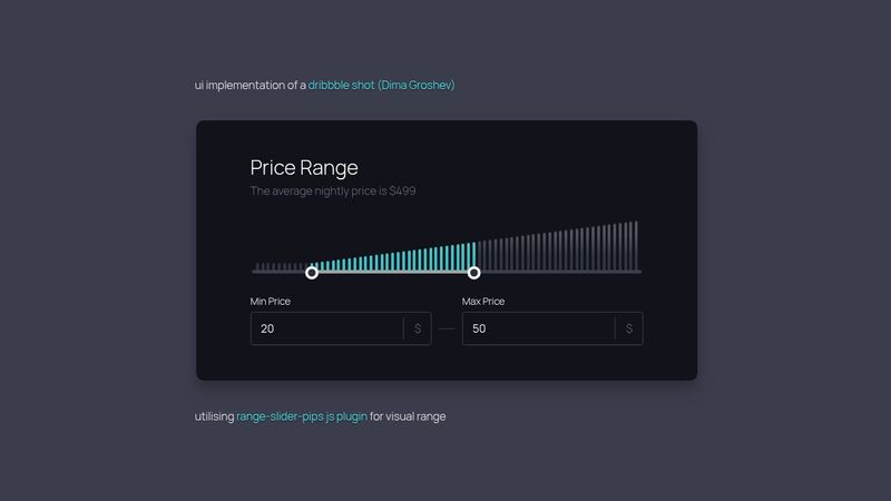 Responsive Price Range UI
