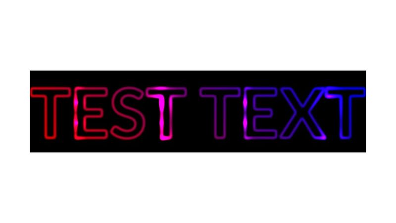 CSS-only shimmering neon text