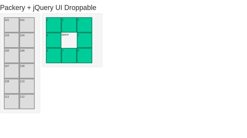 Packery - jQuery UI Draggable