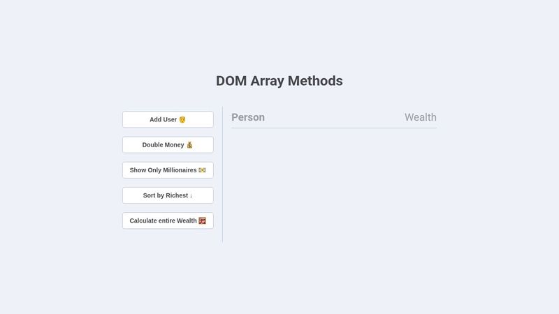 DOM Array Methods