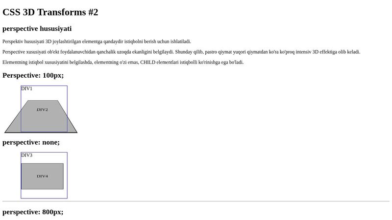 CSS 3D Transforms #2