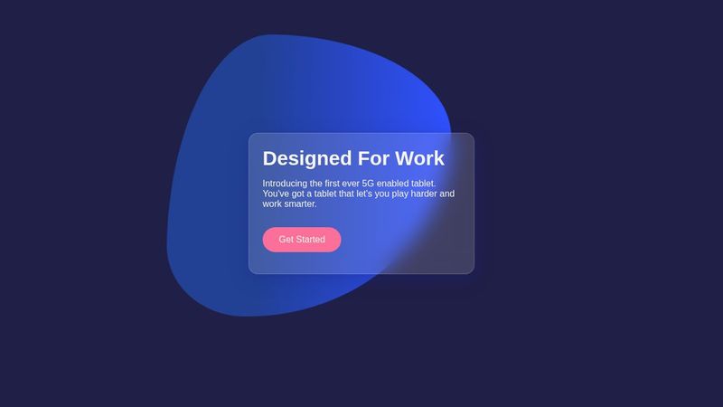 Blob Animation And Glassmorphism with CSS