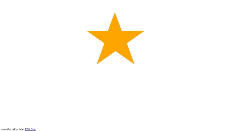 CSS Star: 5 Pointed Star