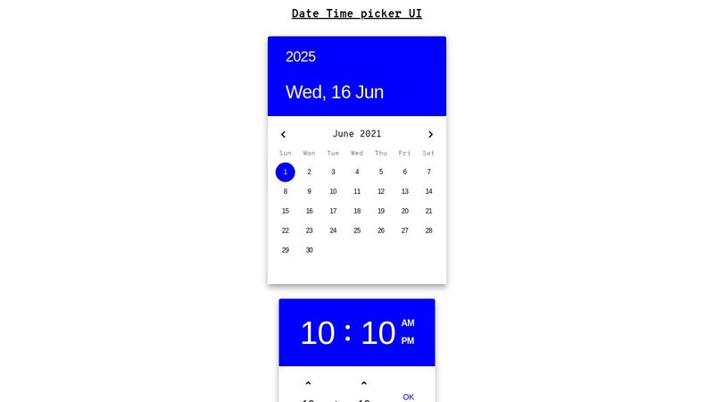 Date Time picker