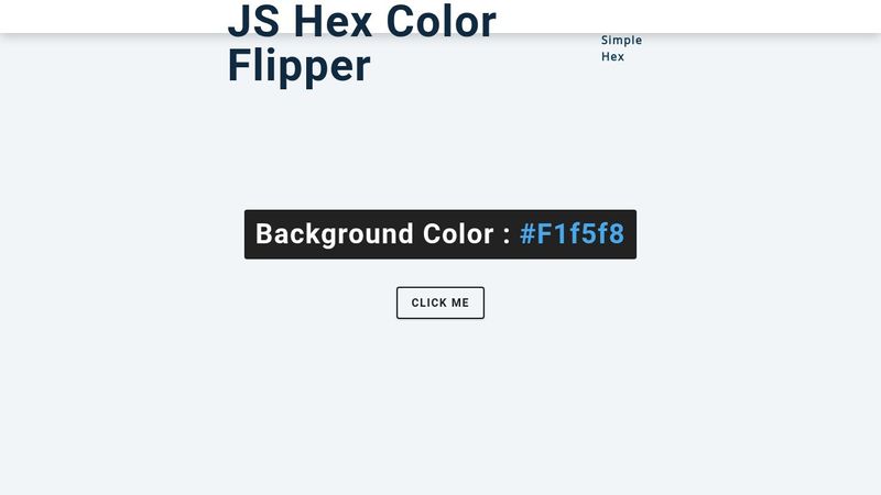 JS Hex Color Flipper