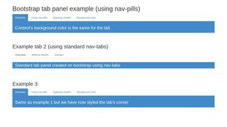 Bootstrap Tab Panel Example 3528