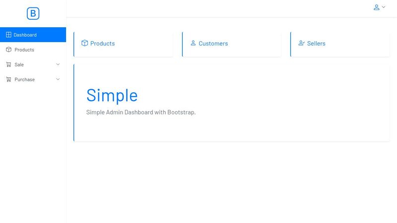 Simple Admin Dashboard - Bootstrap