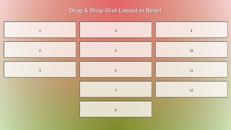 Drag & Drop Grid Layout in React