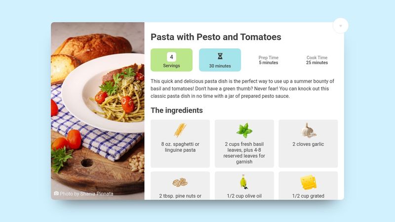 Recipe App CSS #codepenchallenge