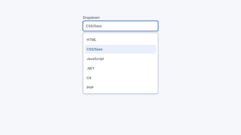Dropdown using and