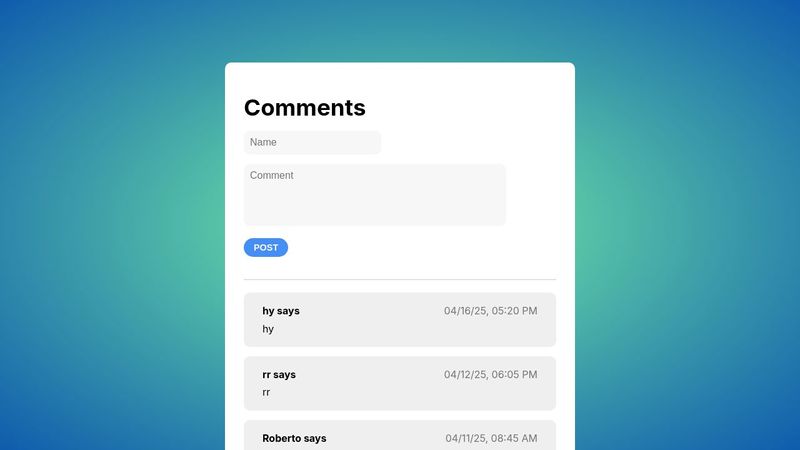 Simple Firebase Comments in React. (Template)