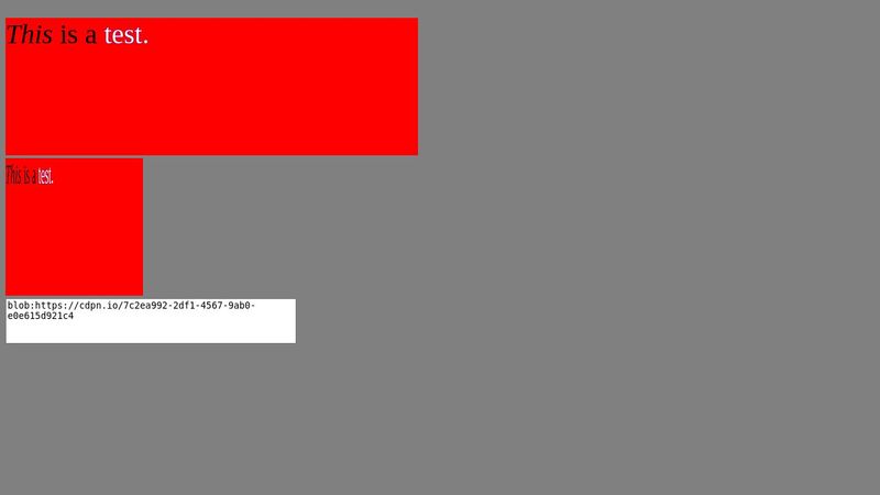 Rendering DOM to Canvas w/rasterizeHTML.js