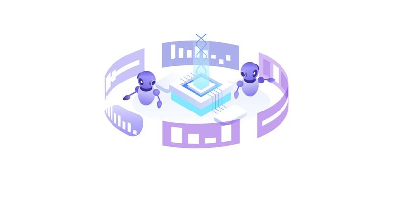 SVG Animation Illustration CSS Only - Robot science